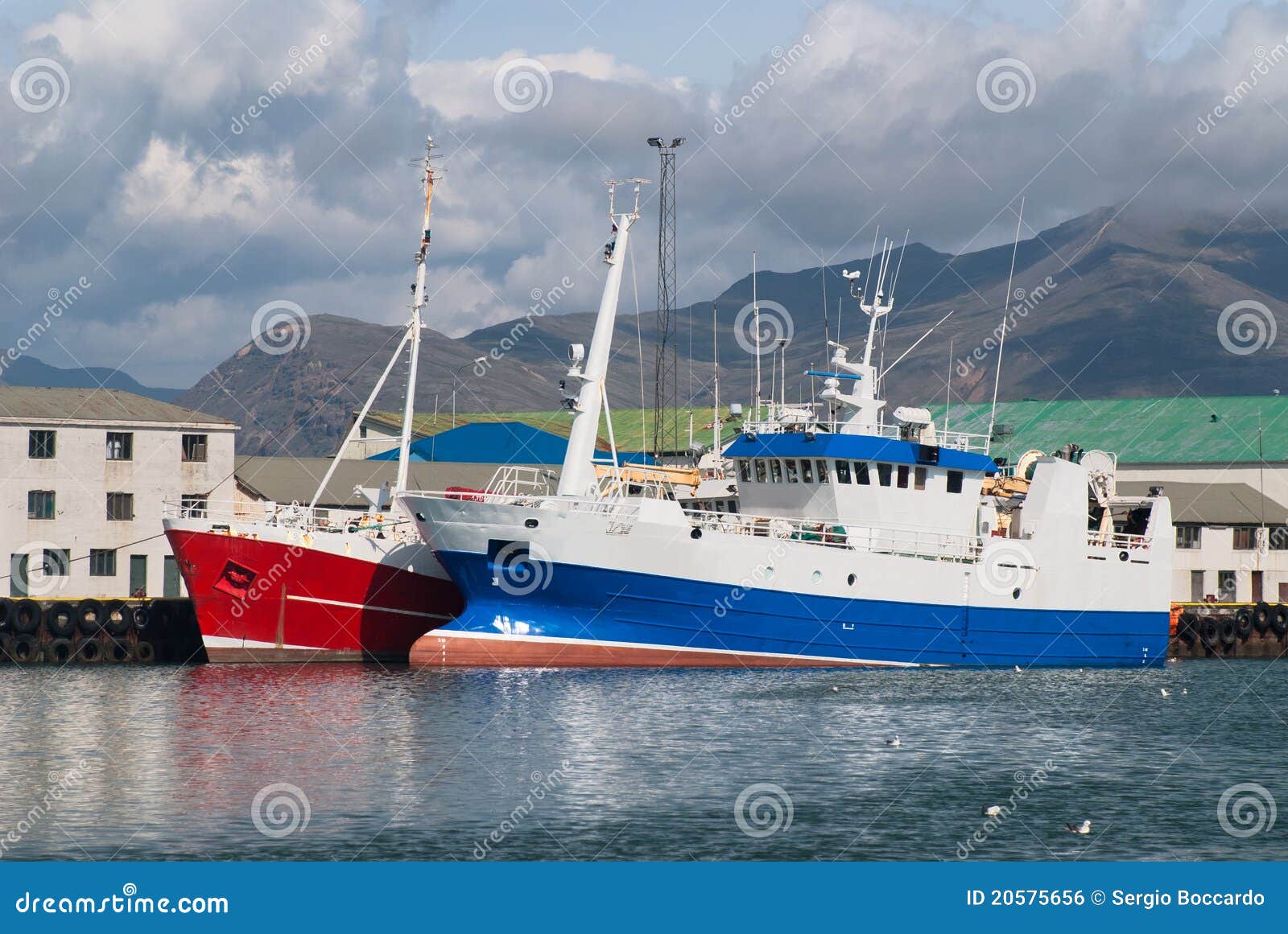 Ships in Iceland stock photo. Image of hofn, port, iceland - 20575656