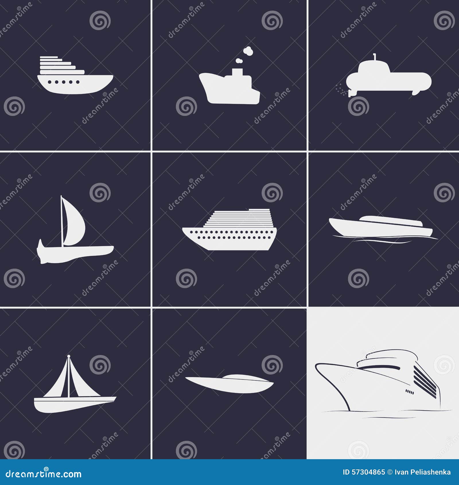 Ships icons stock illustration. Illustration of shipment - 57304865