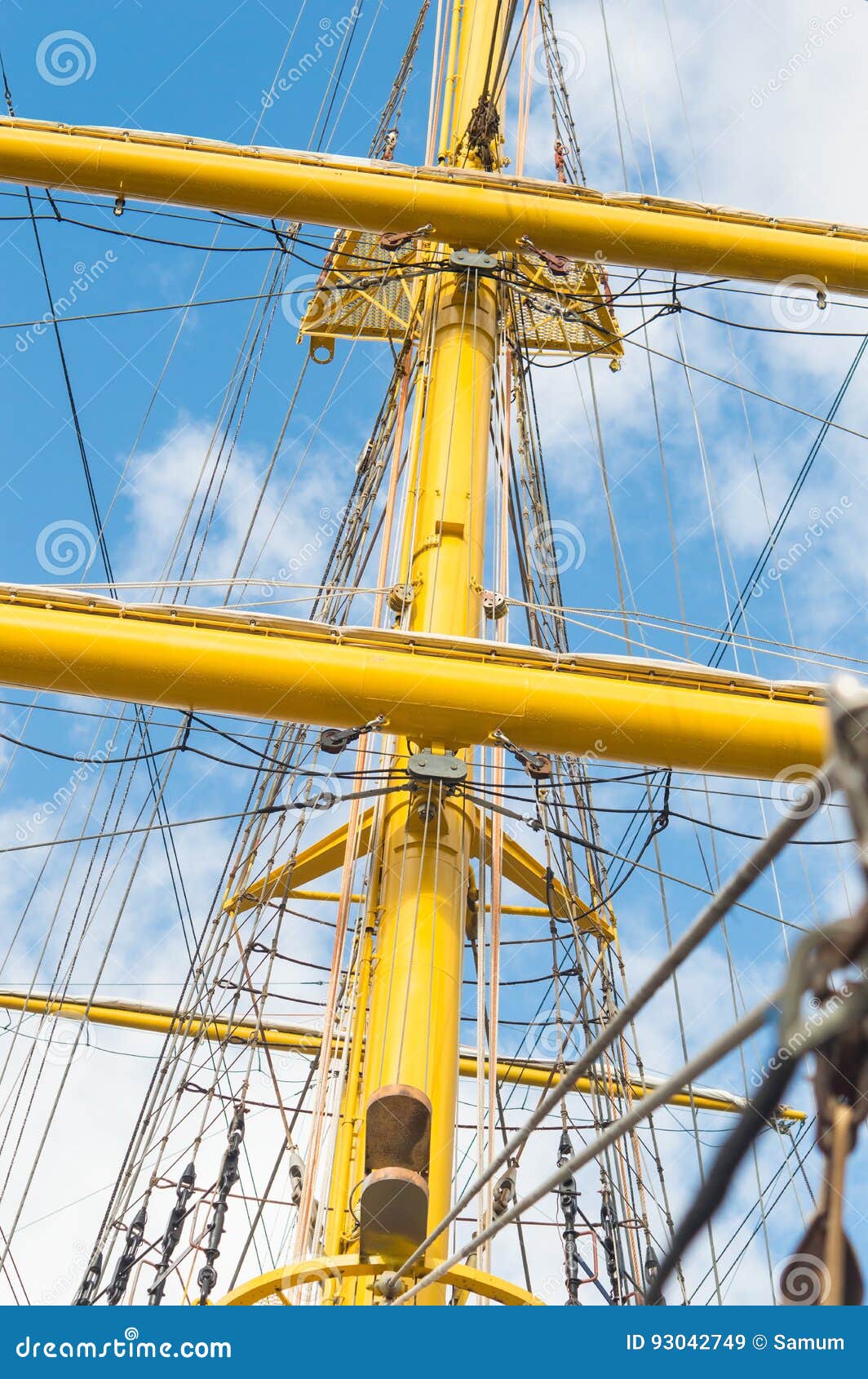 The ships mast stock image. Image of hemp, plank, history - 93042749