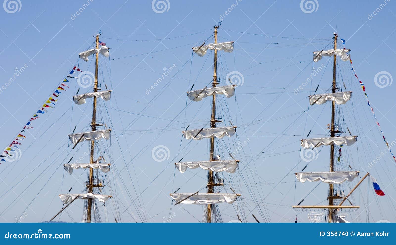 Ships Masts 1 stock photo. Image of mexican, historic, three - 358740
