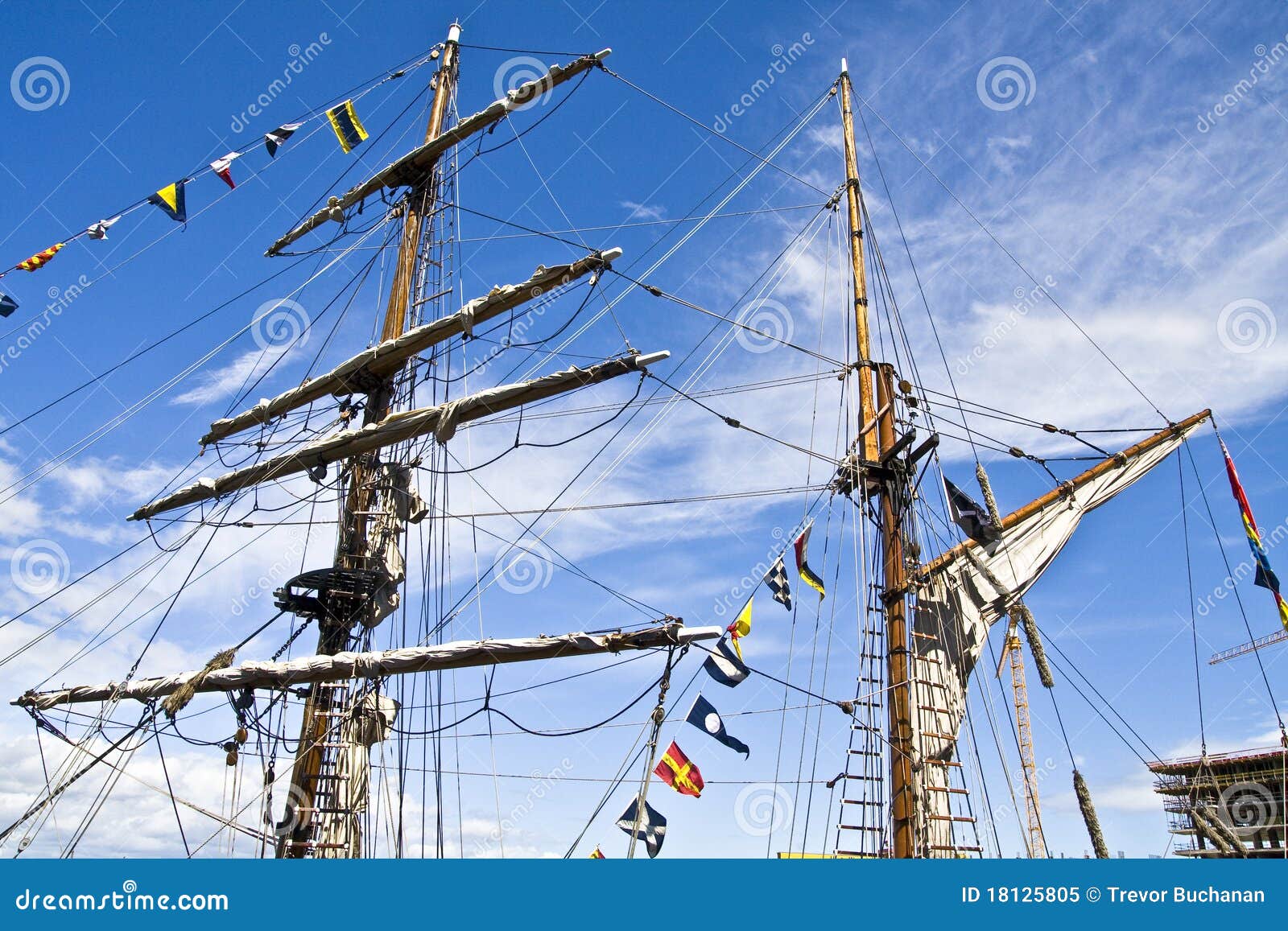 Ships masts stock image. Image of shipping, classic, marine - 18125805