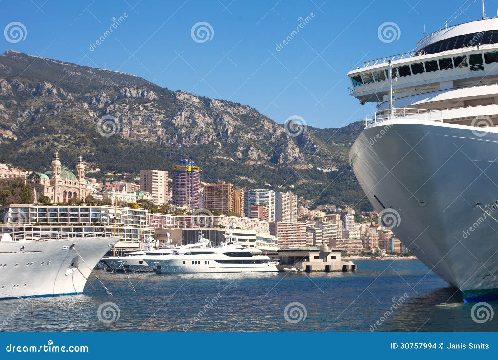 Ships in Monaco. stock photo. Image of cruise, wealth - 30757994