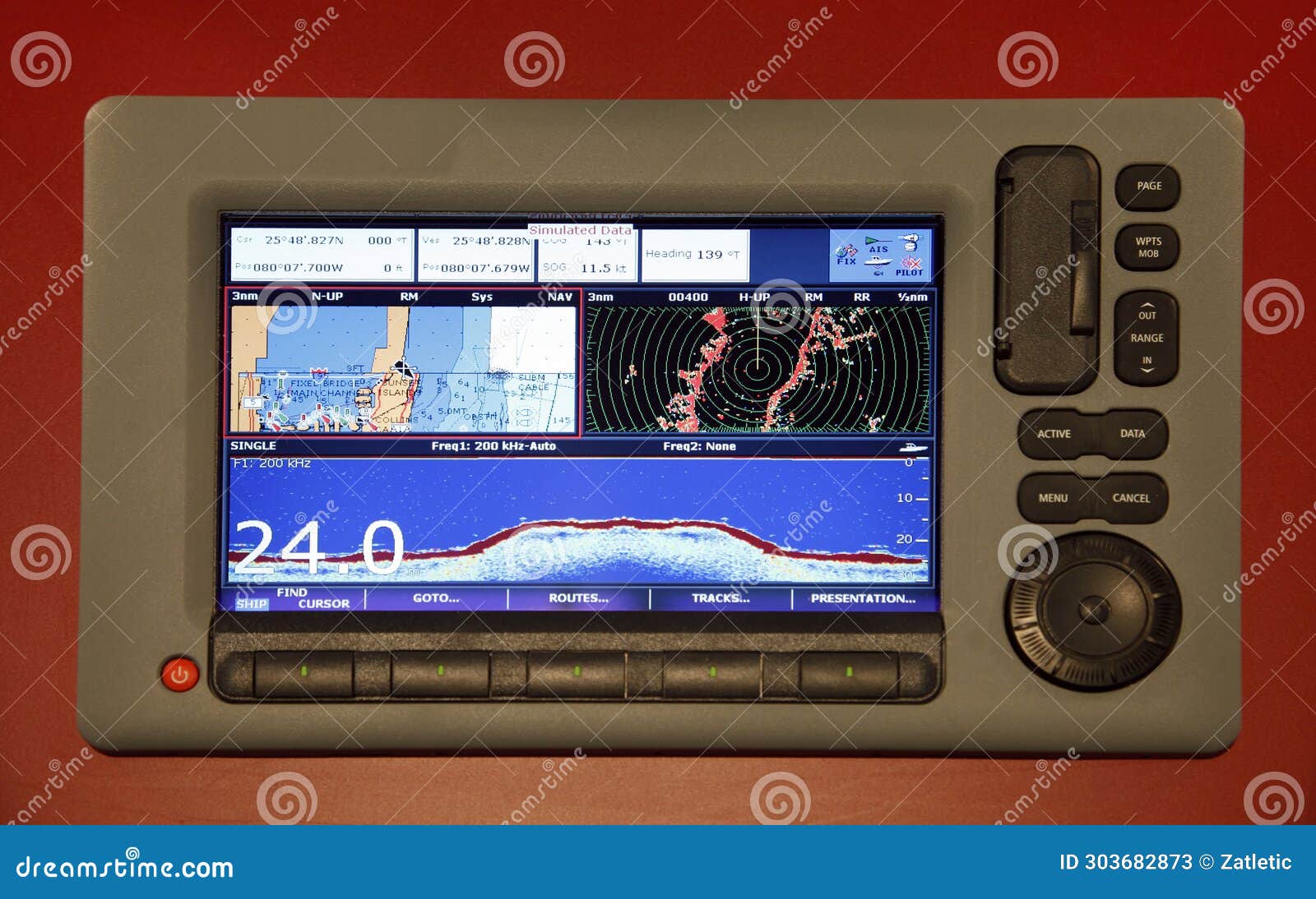 Navigation Radar System Antenna On The Blue Background Royalty-Free ...