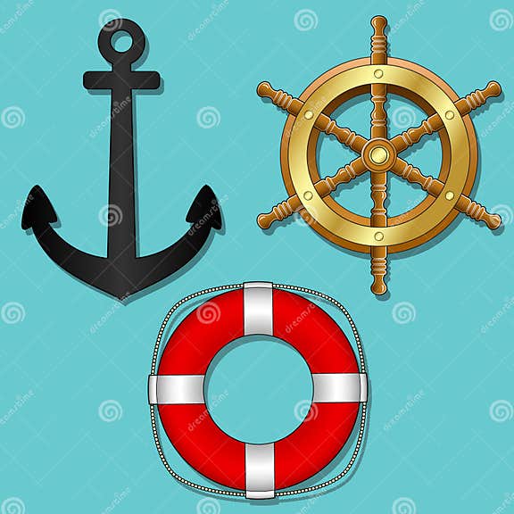 Ships objects. Isolated stock illustration. Illustration of sailor ...
