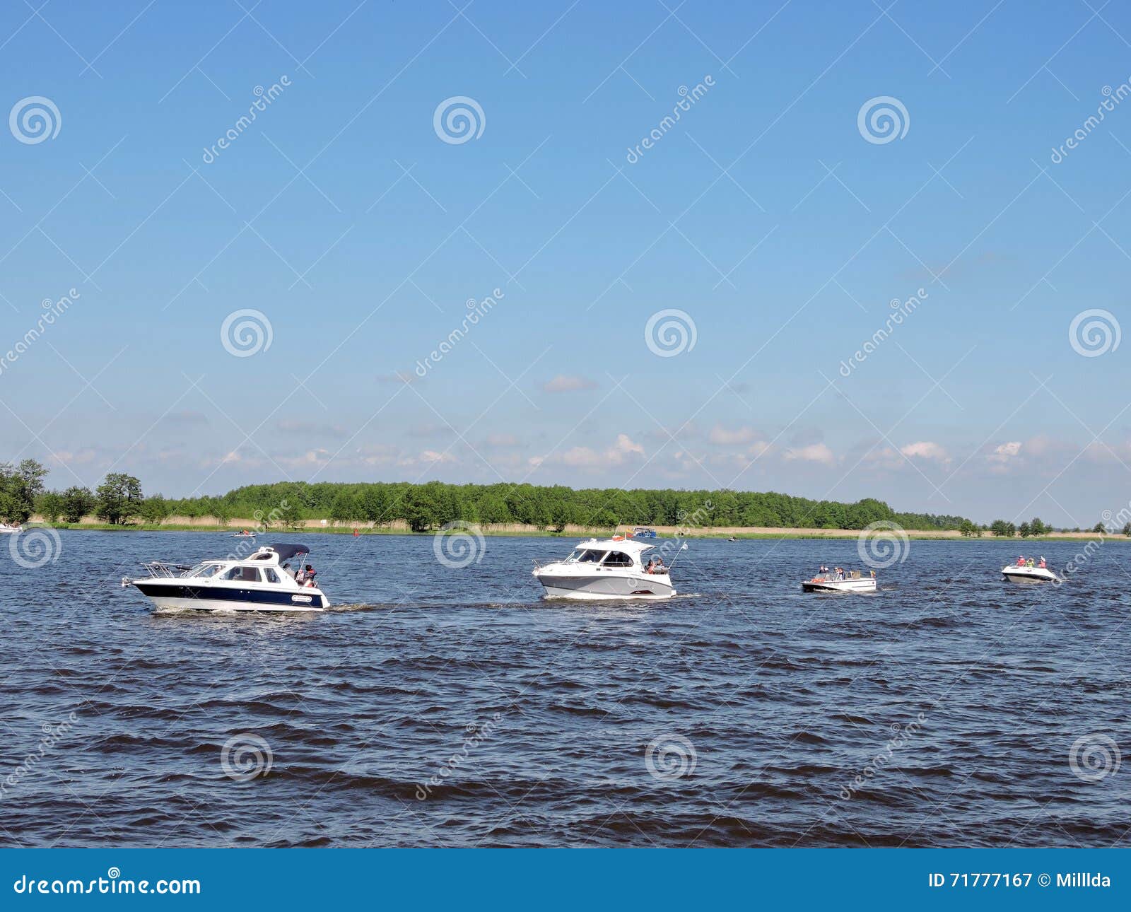Ships Parade Celebrate in Uostadvaris, Lithuania Editorial Photography ...