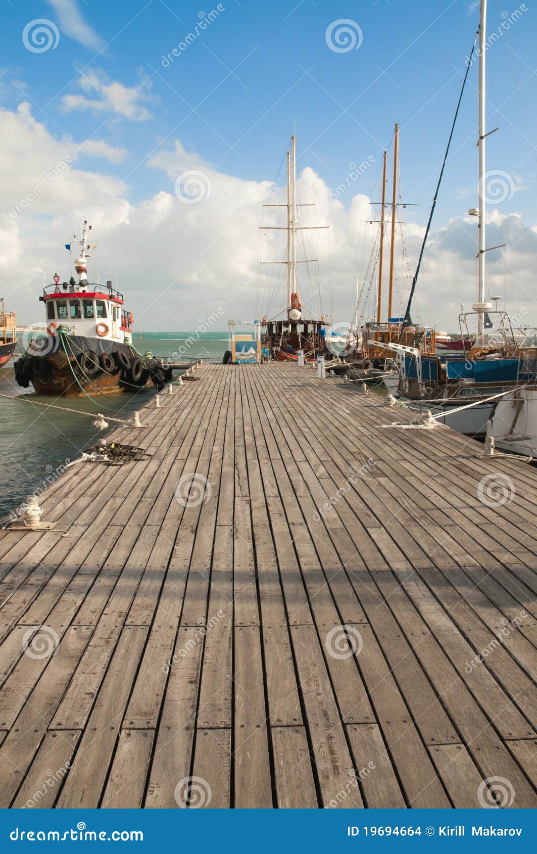 Ships at pier stock photo. Image of cloudscape, blue - 19694664