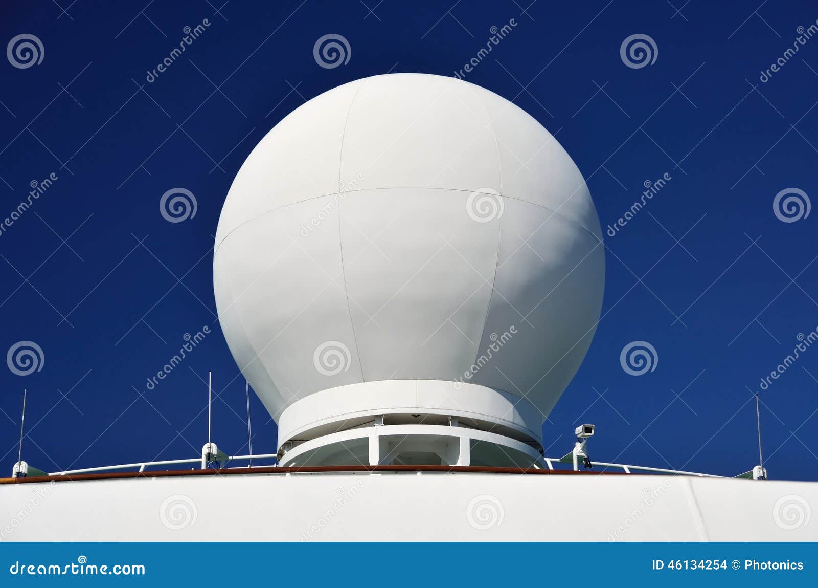 Ships Radar Dome stock photo. Image of directional, radome - 46134254