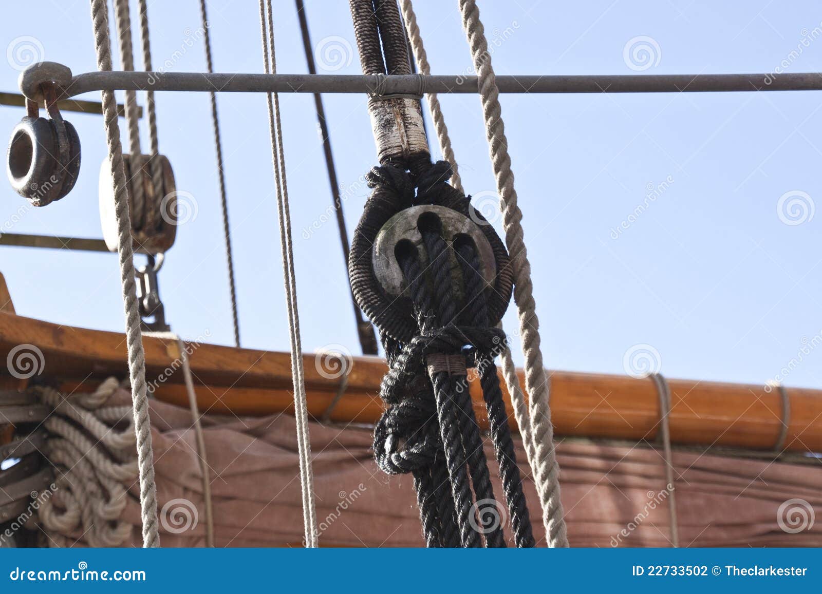 The Ships Rigging and Winch Stock Photo - Image of sail, system: 22733502