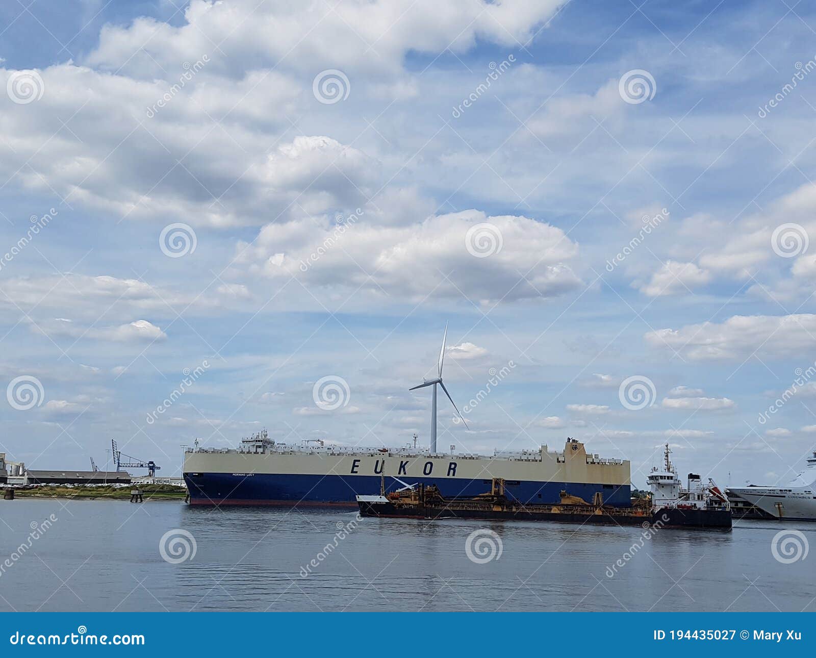 The Ships in River Thames at Gravesend, England, UK Editorial ...