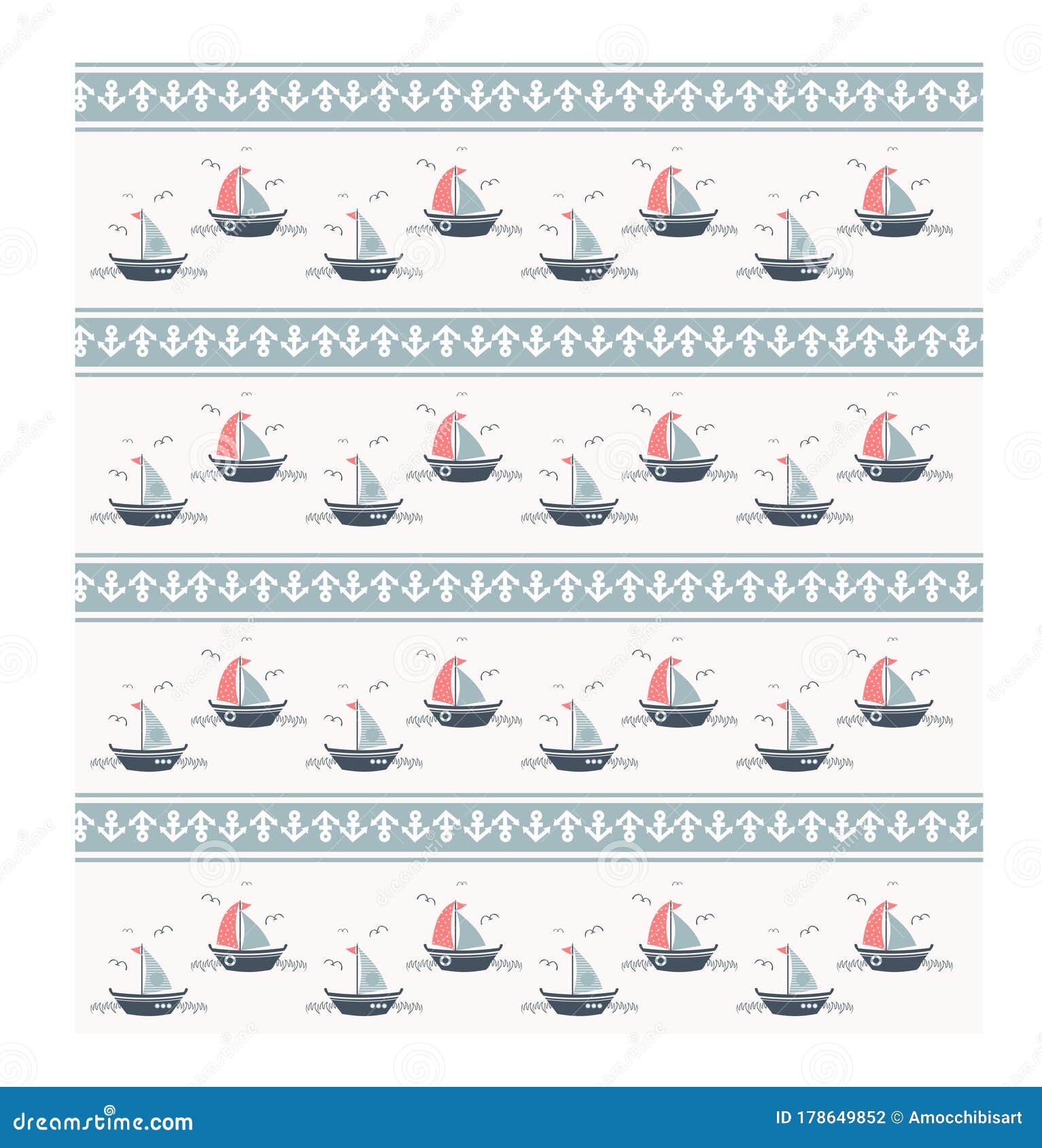 Ships Sailboats Pattern Background Stock Vector Stock Vector ...