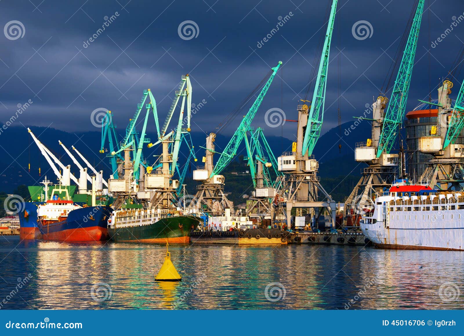 Ships in seaport stock photo. Image of business, heavy - 45016706