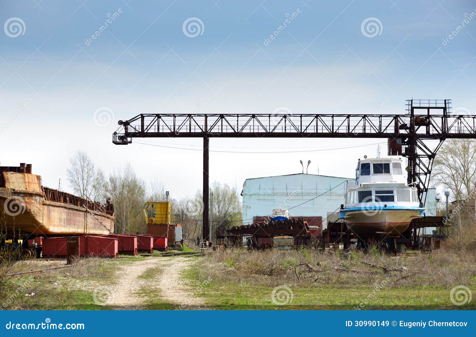 Ships in the shipyard stock image. Image of tanker, ship - 30990149
