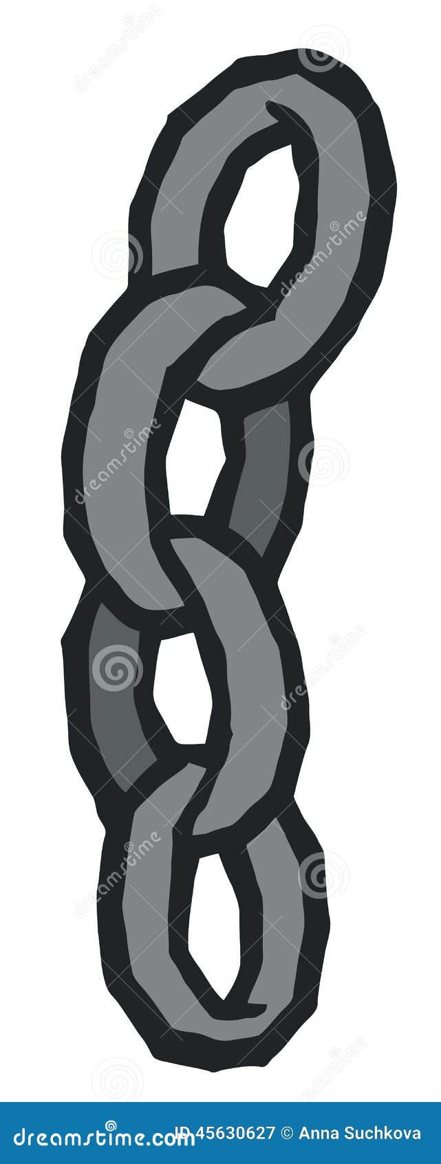 Ships Steel Chain Stylized Vector Illustration Stock Vector ...