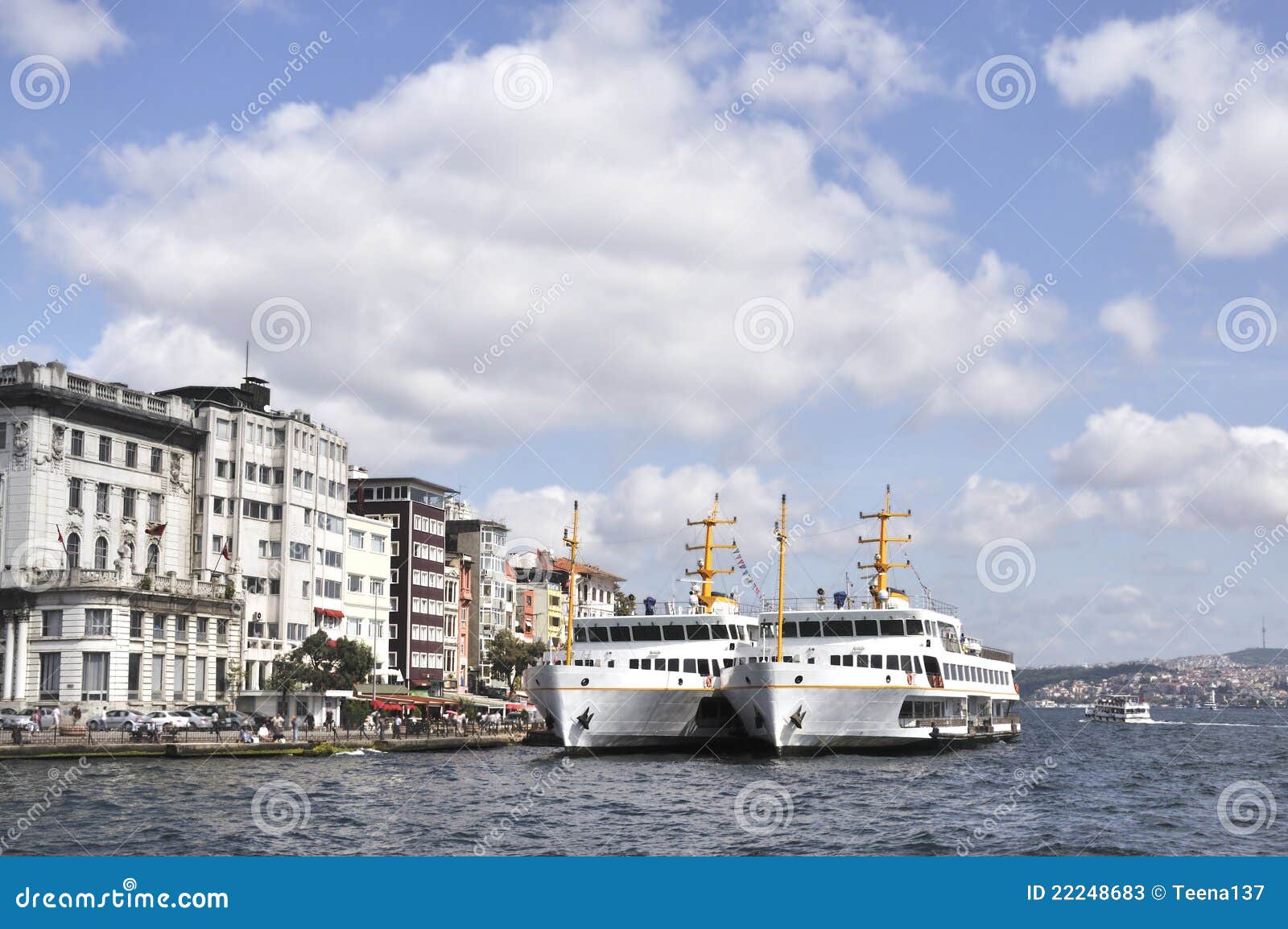 Ships in Turkish port stock image. Image of cityscape - 22248683