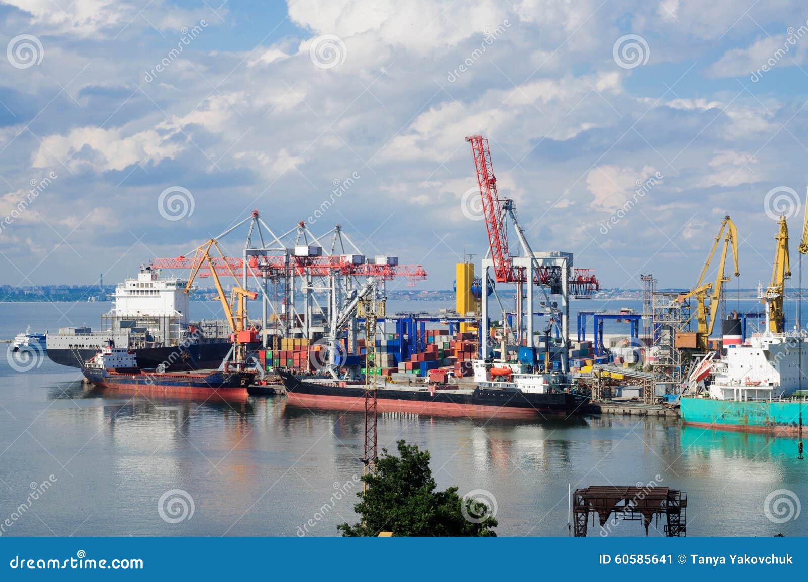 Ships unloaded at the port stock image. Image of boat - 60585641