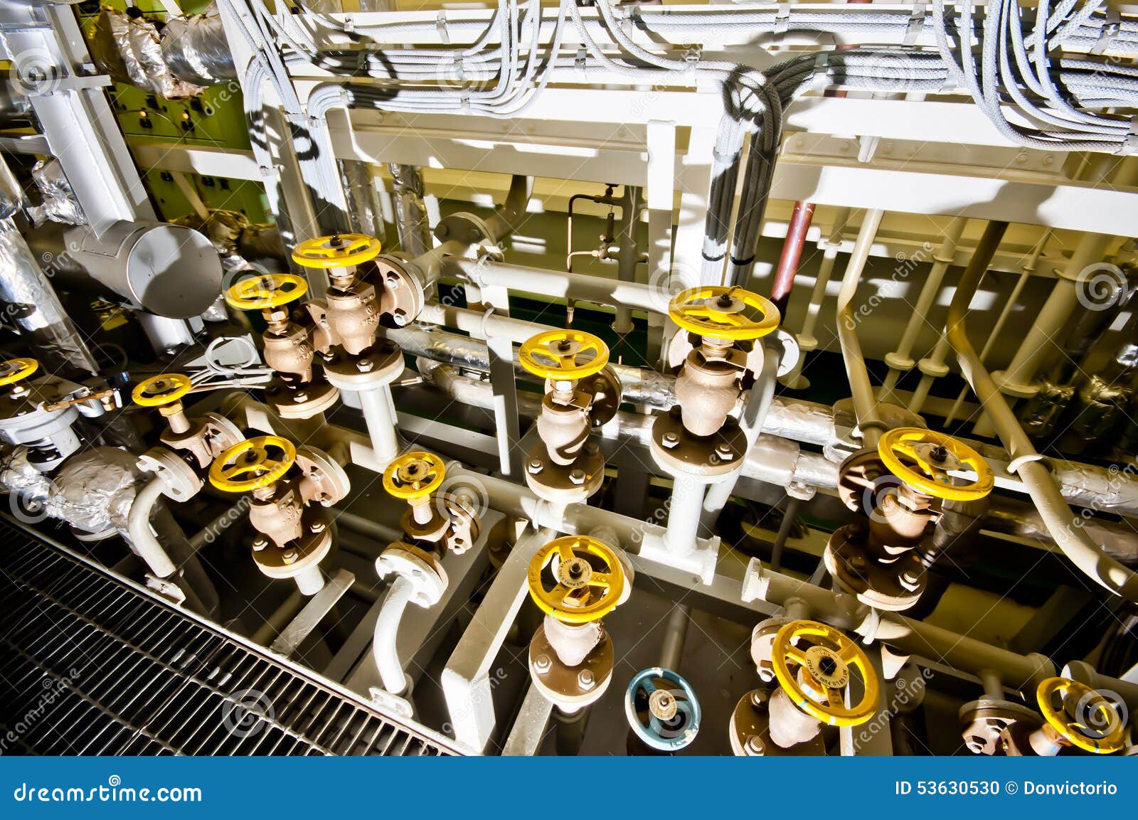 Ships valves, main engine stock photo. Image of gear - 53630530