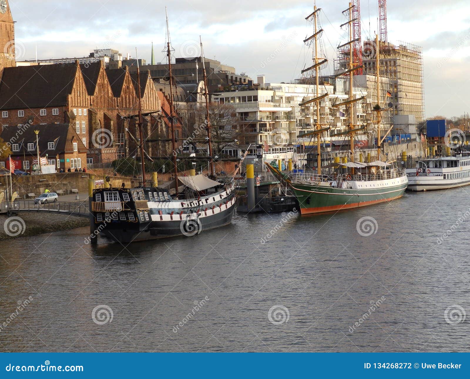 Ships on the Weser in Germany Editorial Photography - Image of ships ...