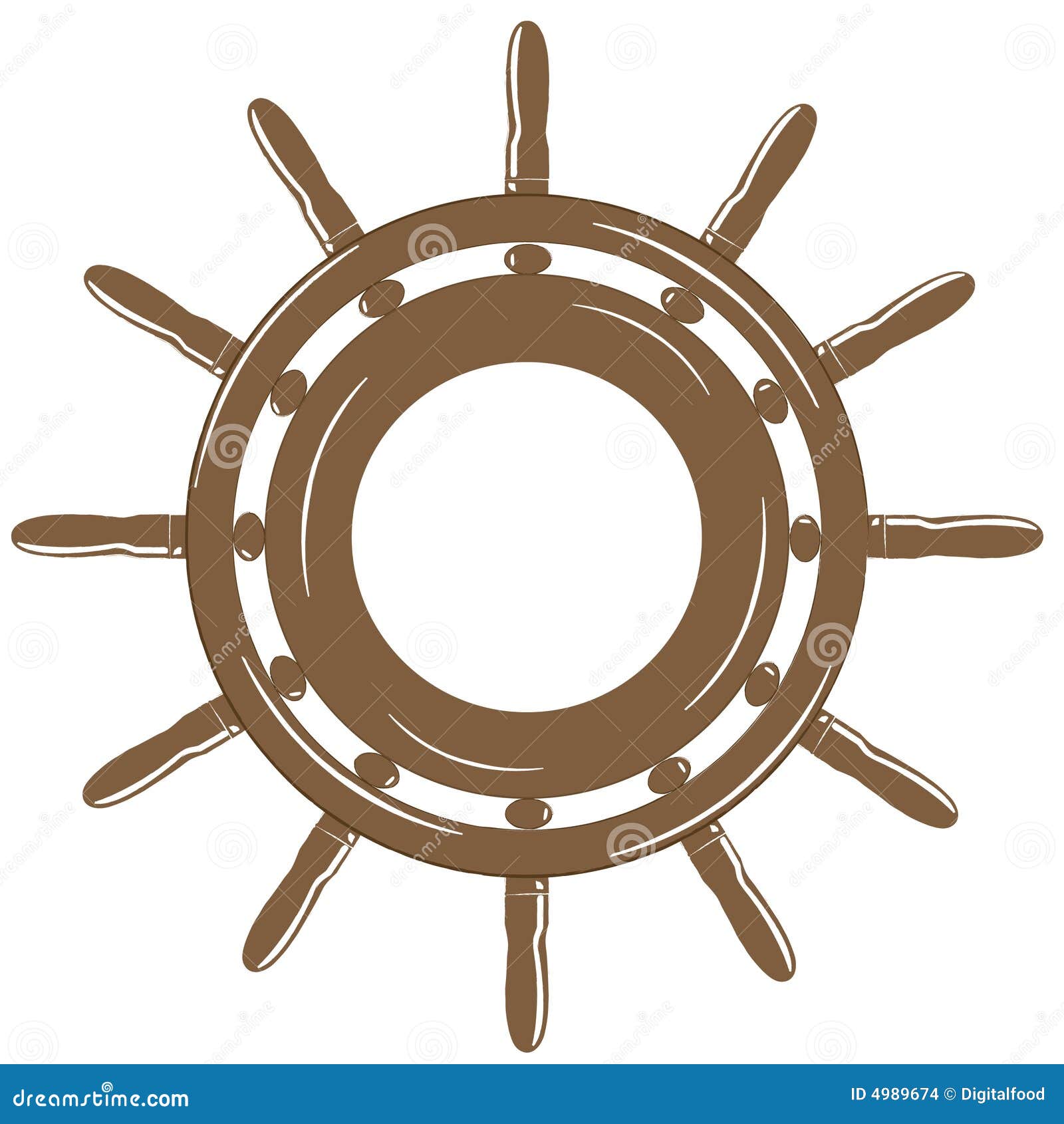 Ships Wheel stock vector. Illustration of ship, shipping - 4989674