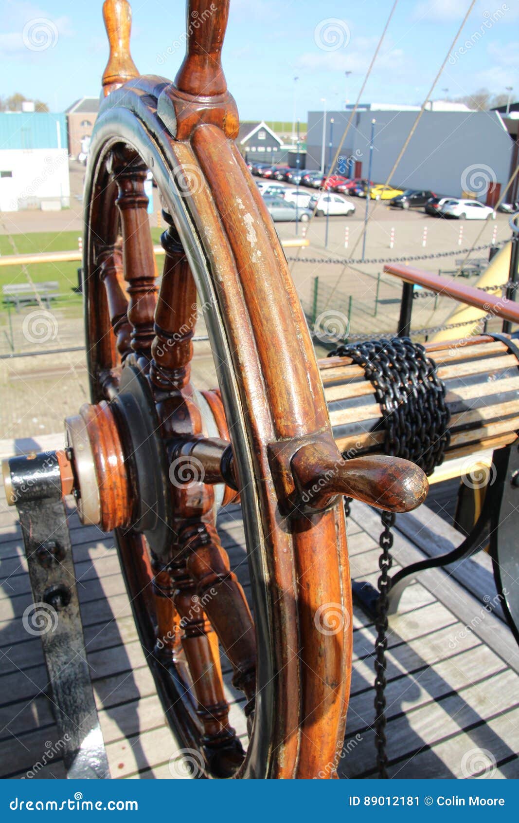 Ships Wheel stock image. Image of deck, control, maritime - 89012181