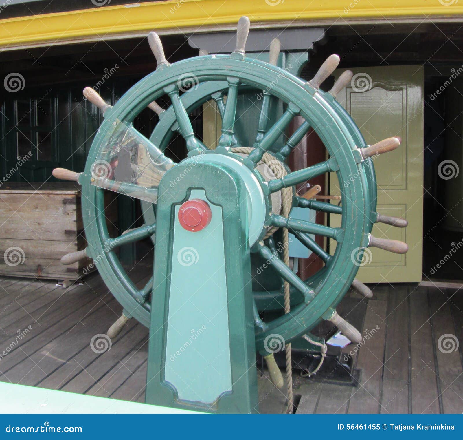 This is a Ships Wheel from a Tall Ship Stock Image - Image of boat ...