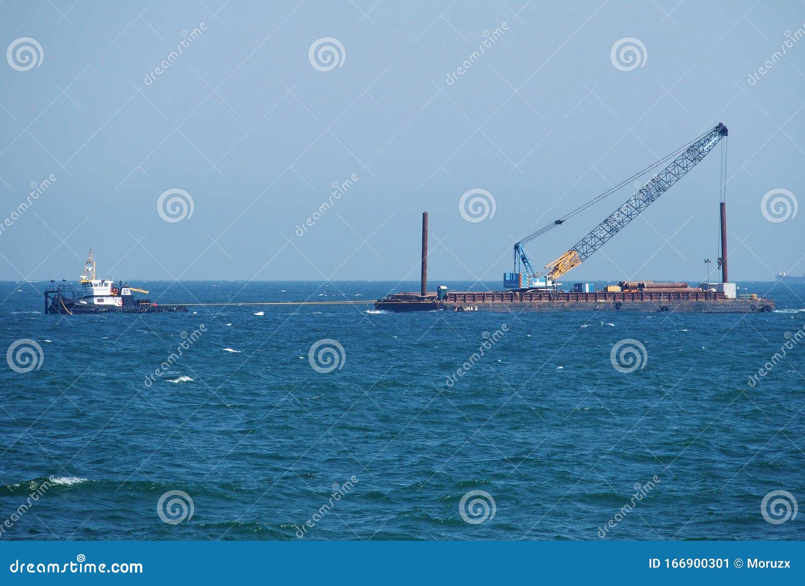 Ships Working on the Sea Waters at Black Sea Stock Image - Image of ...