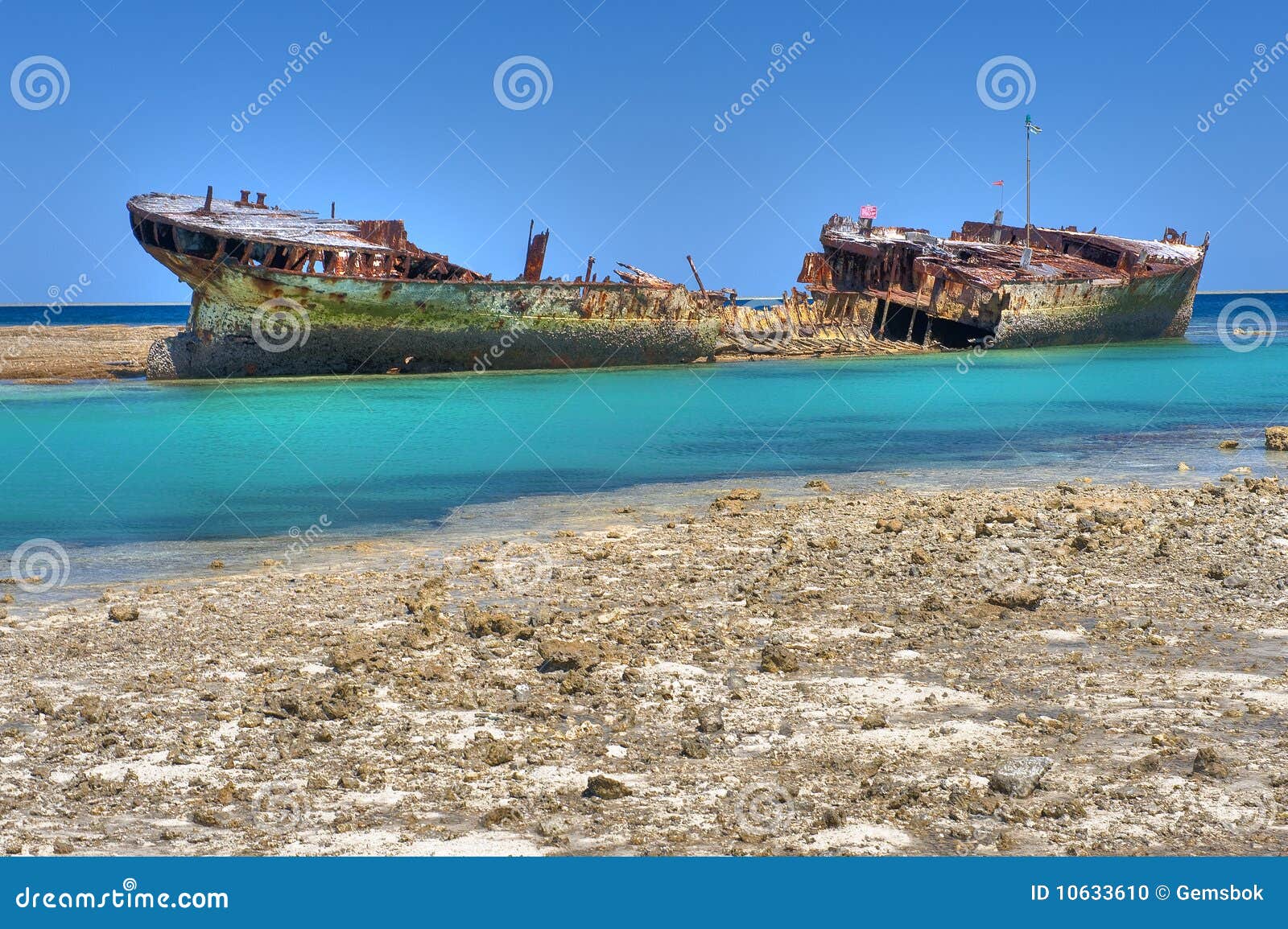 Shipwreck stock photo. Image of heron, rusted, boatwreck - 10633610
