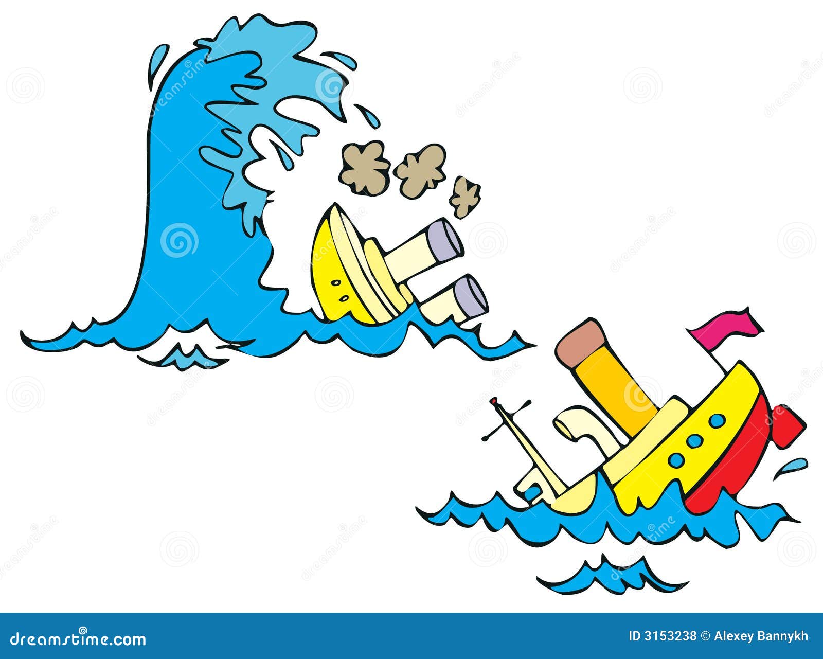 Shipwreck stock vector. Illustration of liner, cruise - 3153238