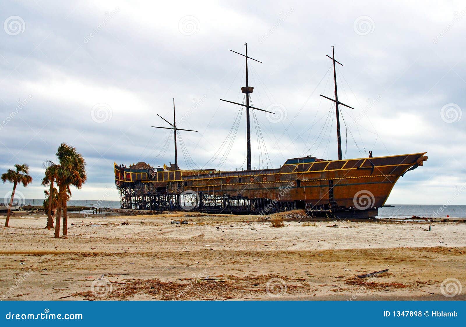 Shipwreck on beach stock photo. Image of wooden, ship - 1347898