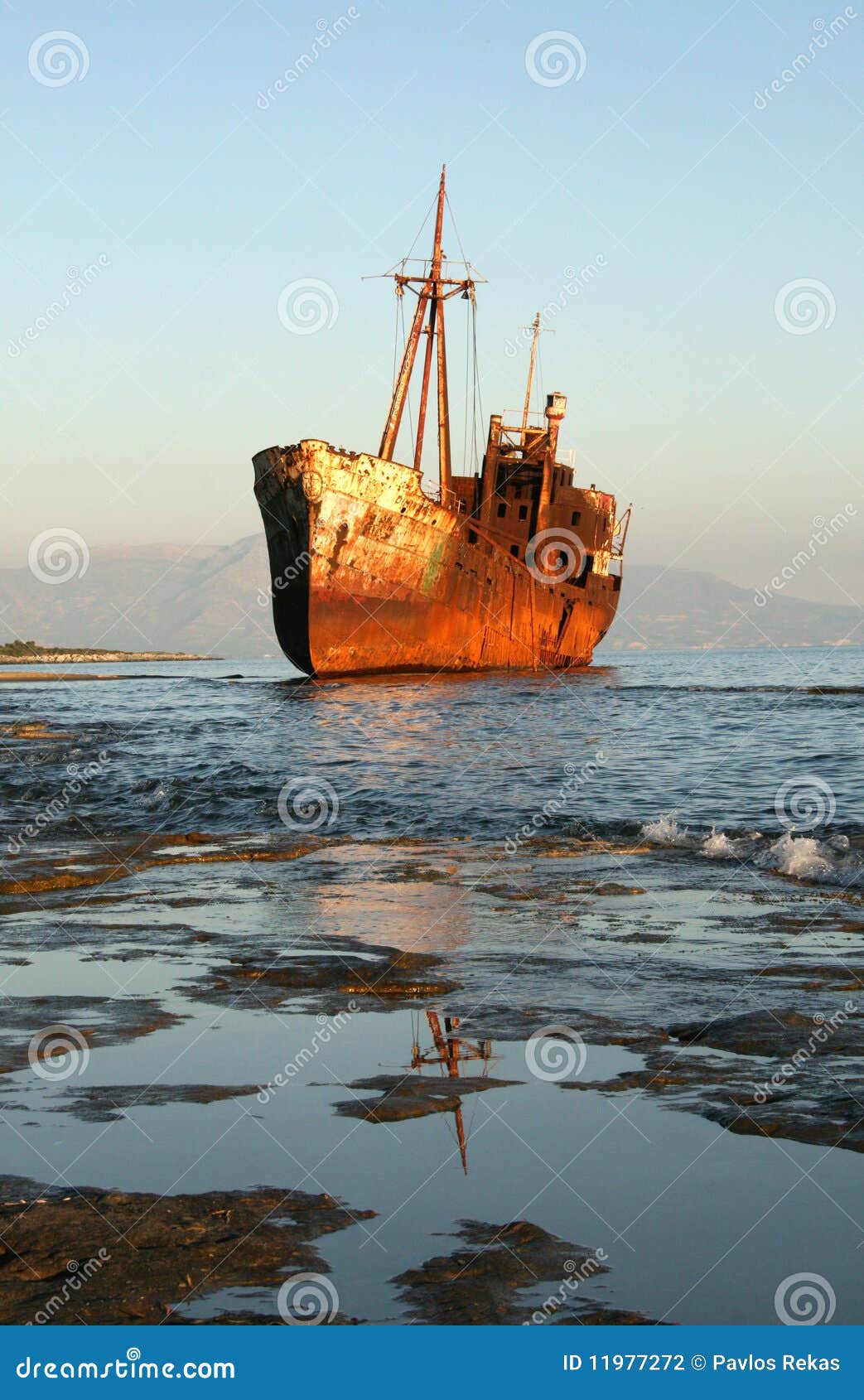 Shipwreck, Greece stock photo. Image of europe, south - 11977272