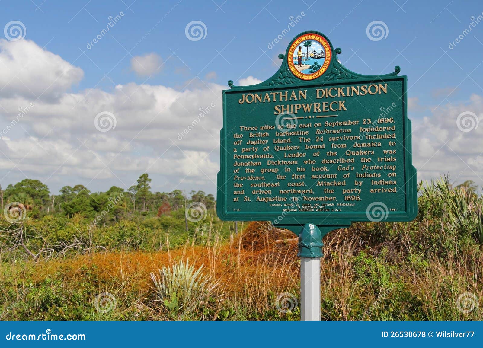 Shipwreck Sign editorial stock photo. Image of wilderness - 26530678