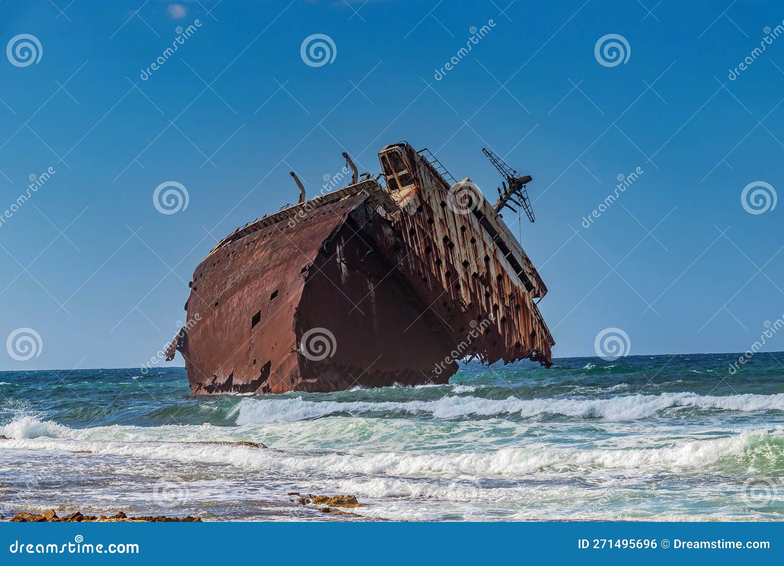 The Shipwrecked Boats of the Rimel, Bizerte, Tunisia Stock Photo ...