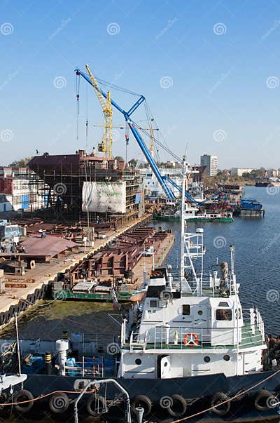 Shipyard stock photo. Image of dockyard, shipbuilding - 16549964