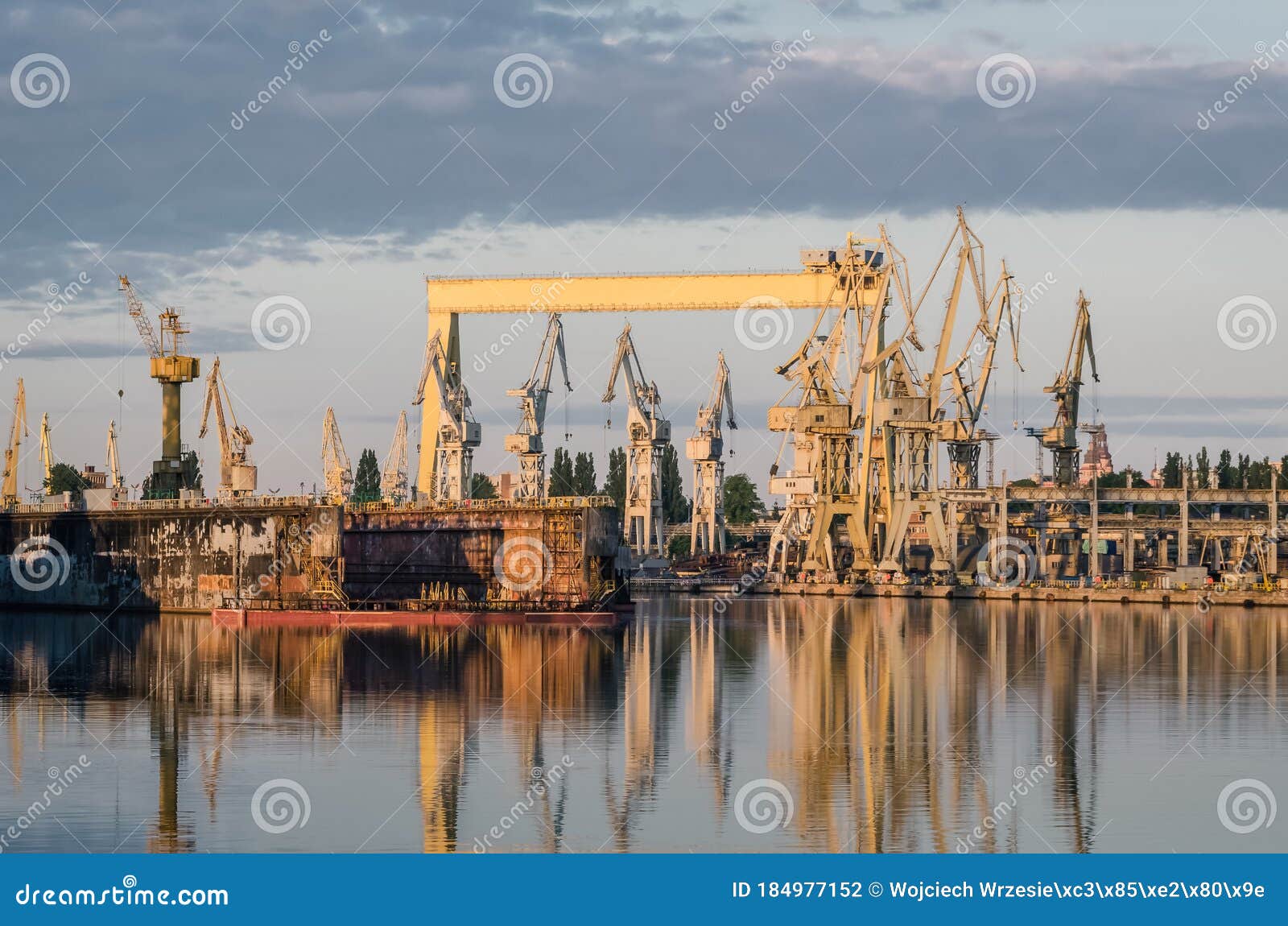 SHIPYARD stock photo. Image of gantry, infrastructure - 184977152