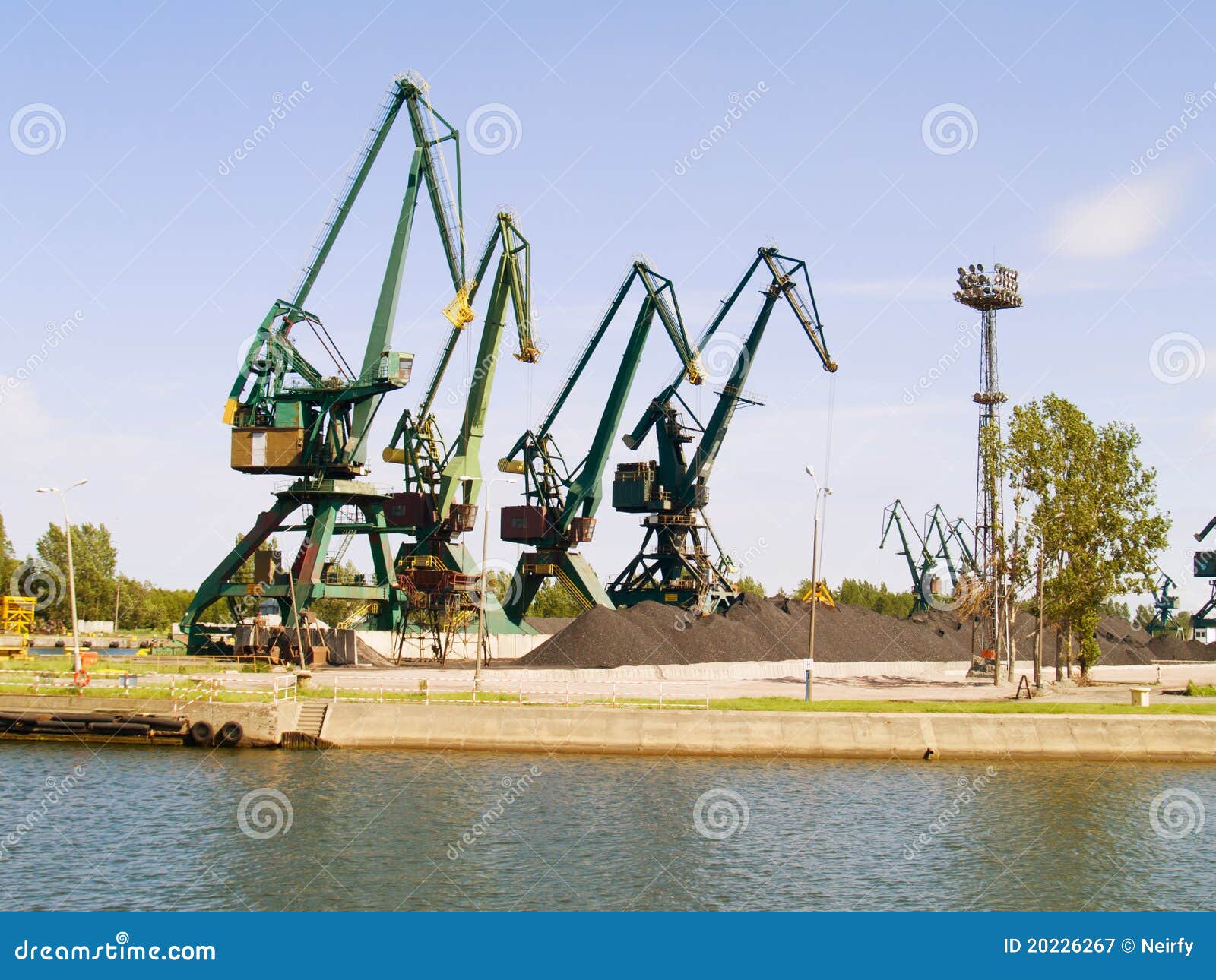 Shipyard stock image. Image of dockside, blue, machine - 20226267