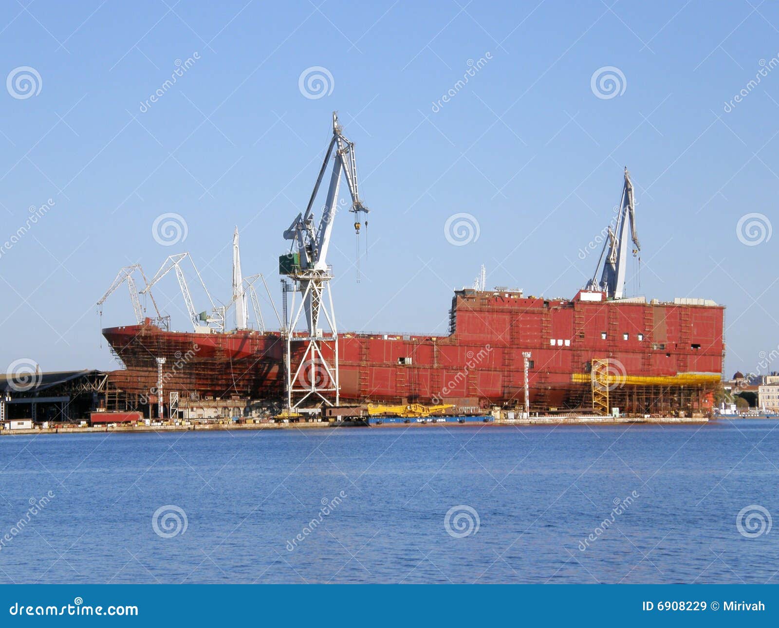 Shipyard stock image. Image of iron, ship, business, cranes - 6908229
