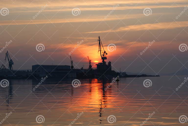 Shipyard stock photo. Image of shipyard, reflection, dark - 8569734