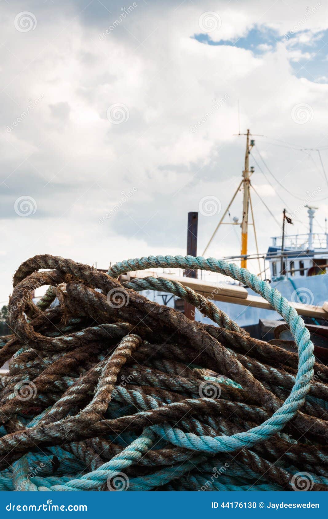 Shipyard stock photo. Image of industrial, rope, freight - 44176130