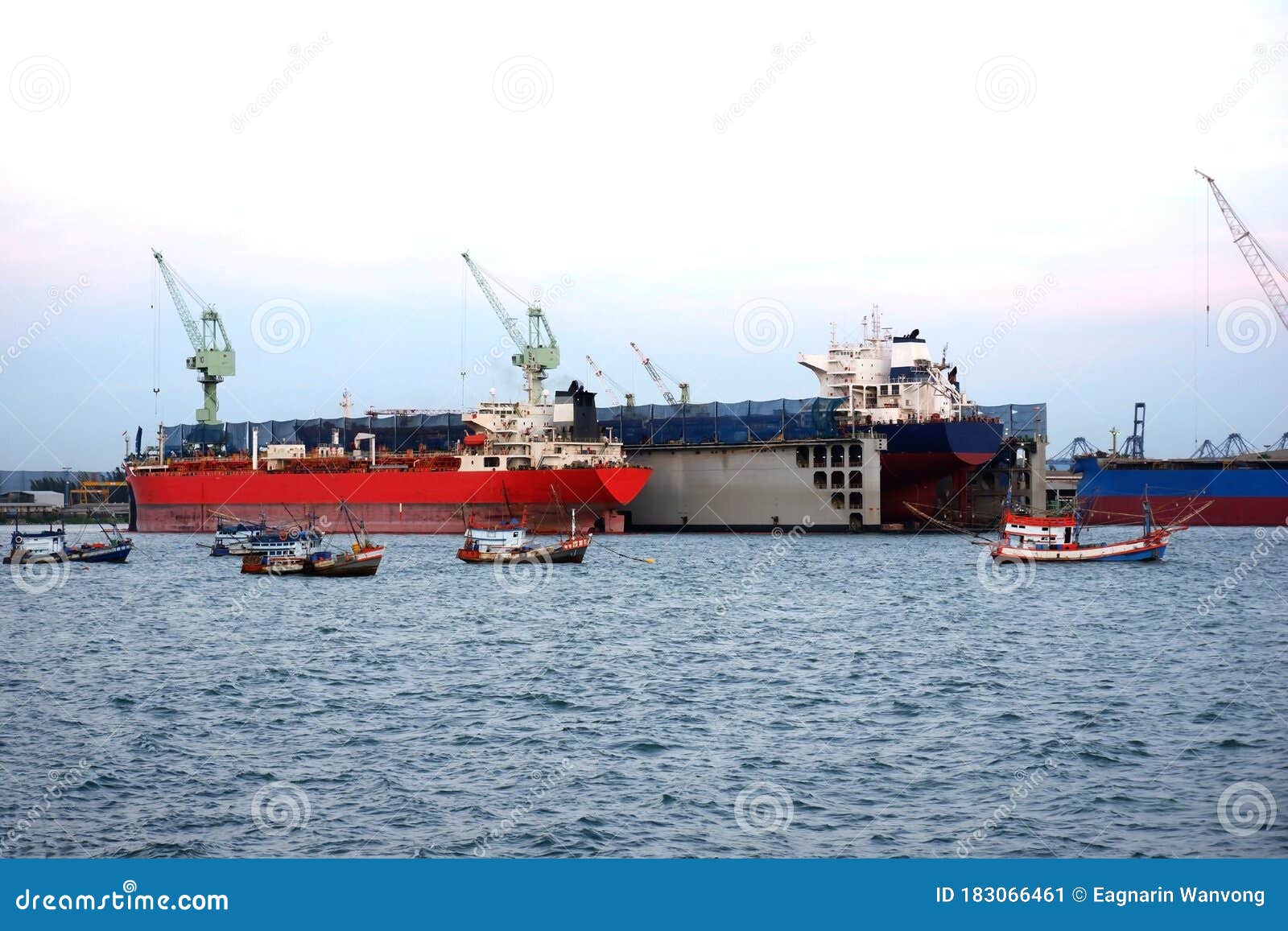 Shipyard With Boat Lifter Royalty-Free Stock Photography ...