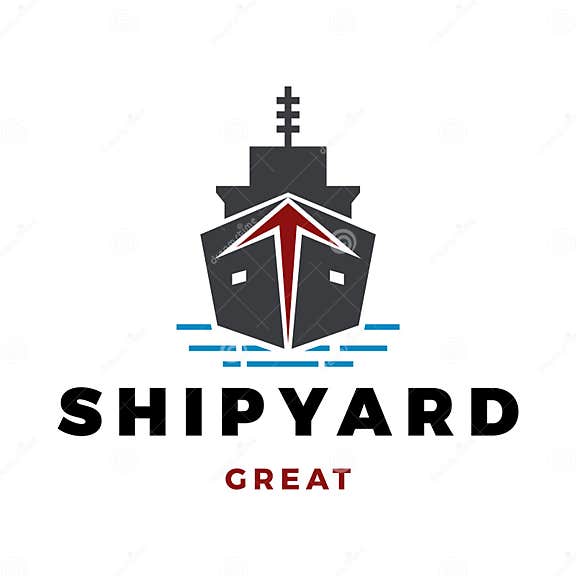 Shipyard Icon Logo Design Template Stock Vector - Illustration of ...