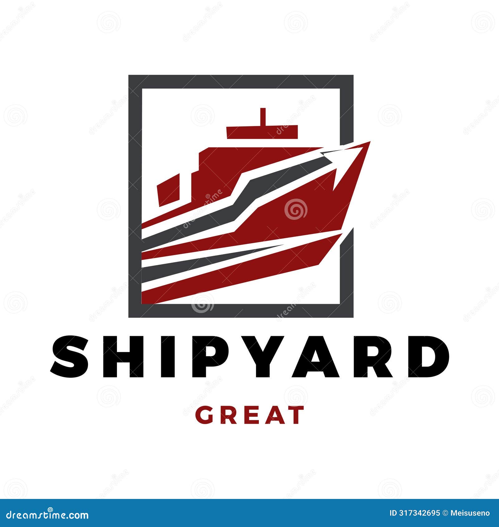 Shipyard Icon Logo Design Template Stock Vector - Illustration of ...