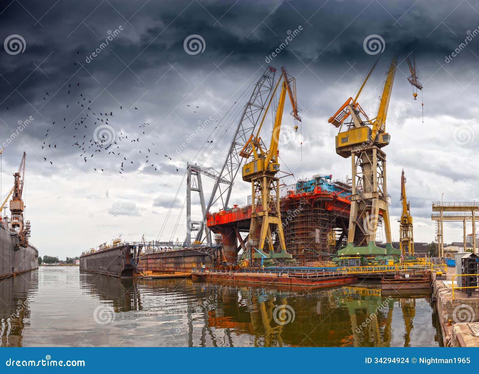 Shipyard Industry stock photo. Image of polish, commercial - 34294924