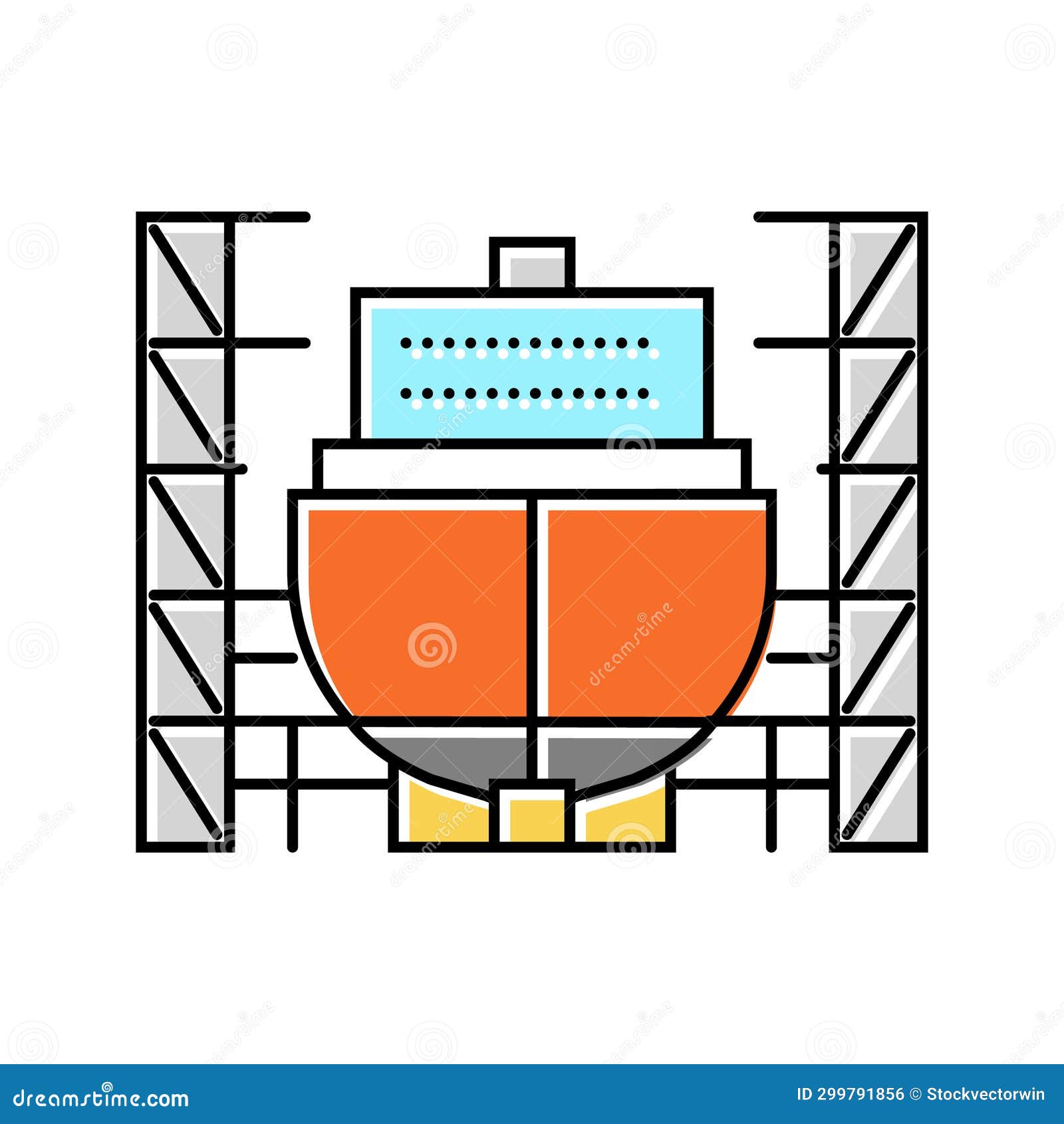Shipyard Manufacturing Process Color Icon Vector Illustration Stock ...