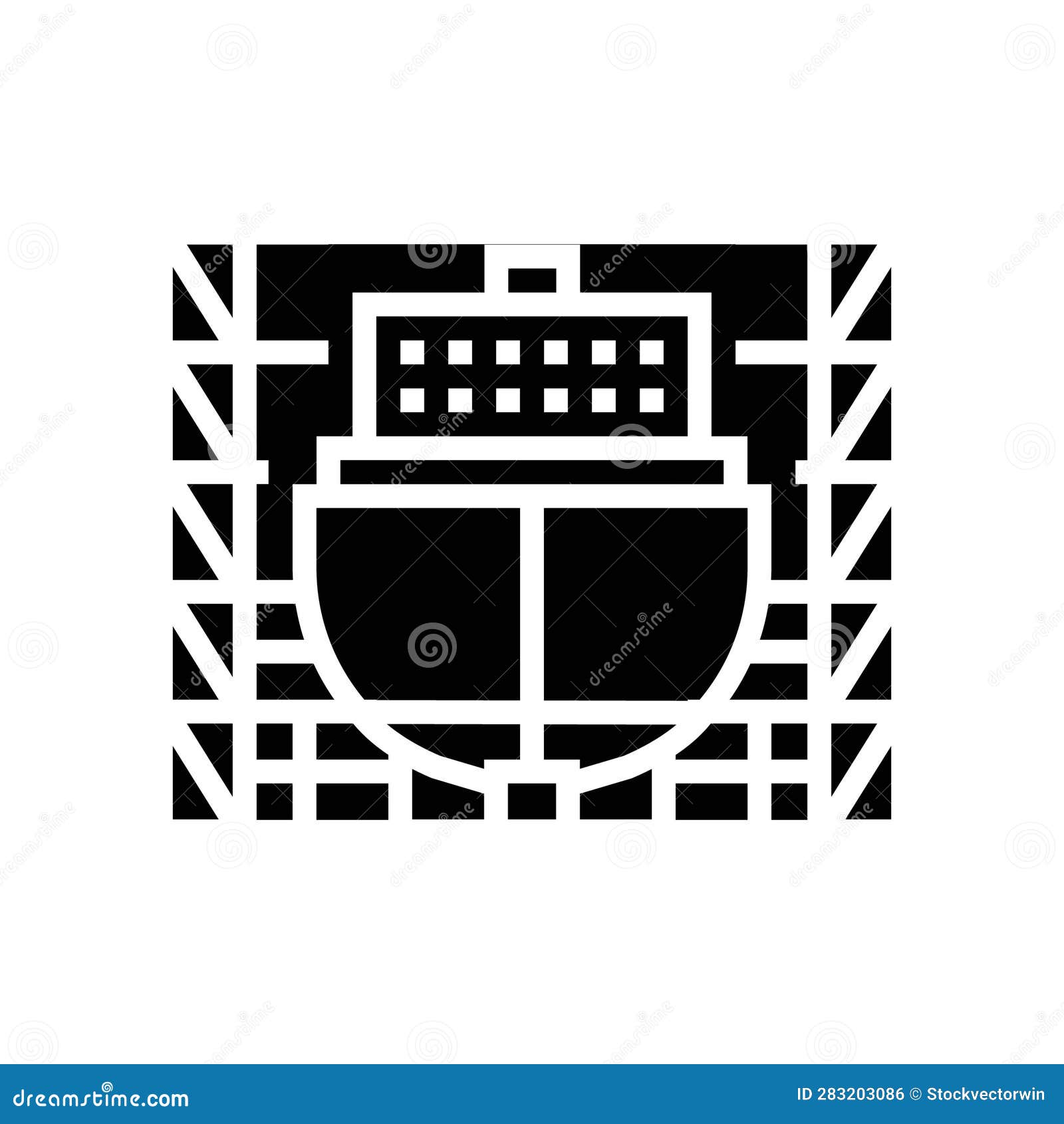 Shipyard Manufacturing Process Glyph Icon Vector Illustration Stock ...