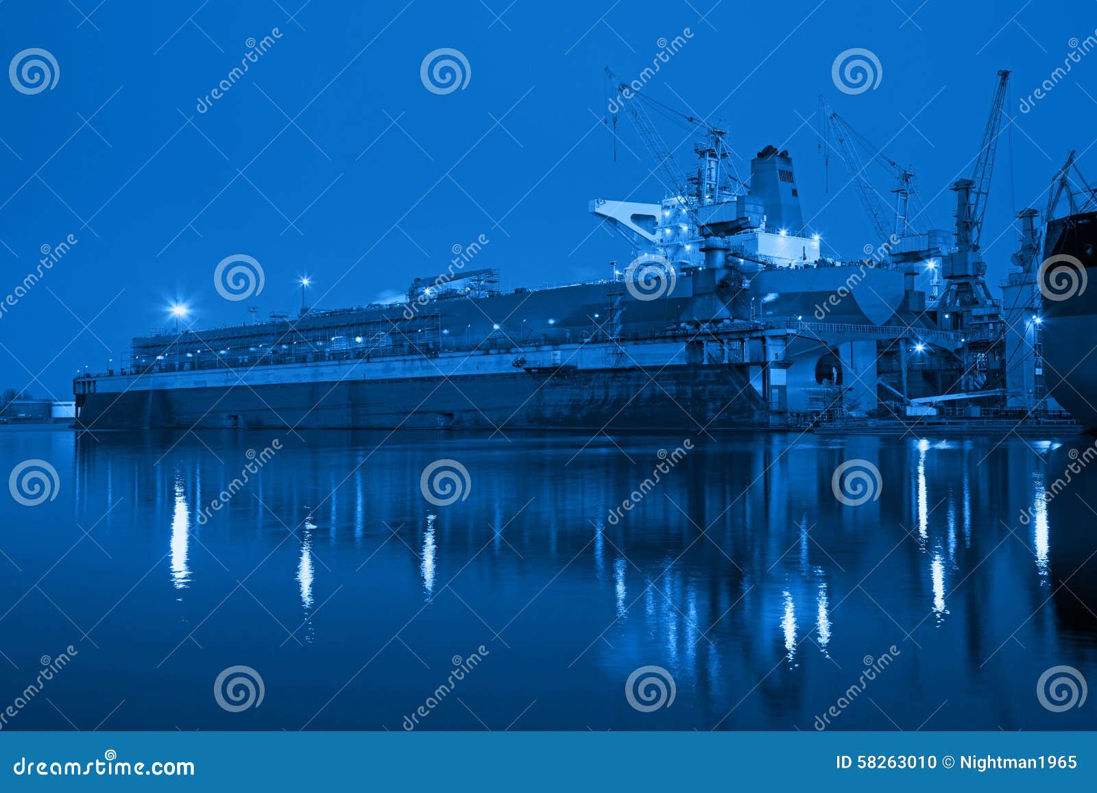 Shipyard stock photo. Image of power, crane, container - 58263010
