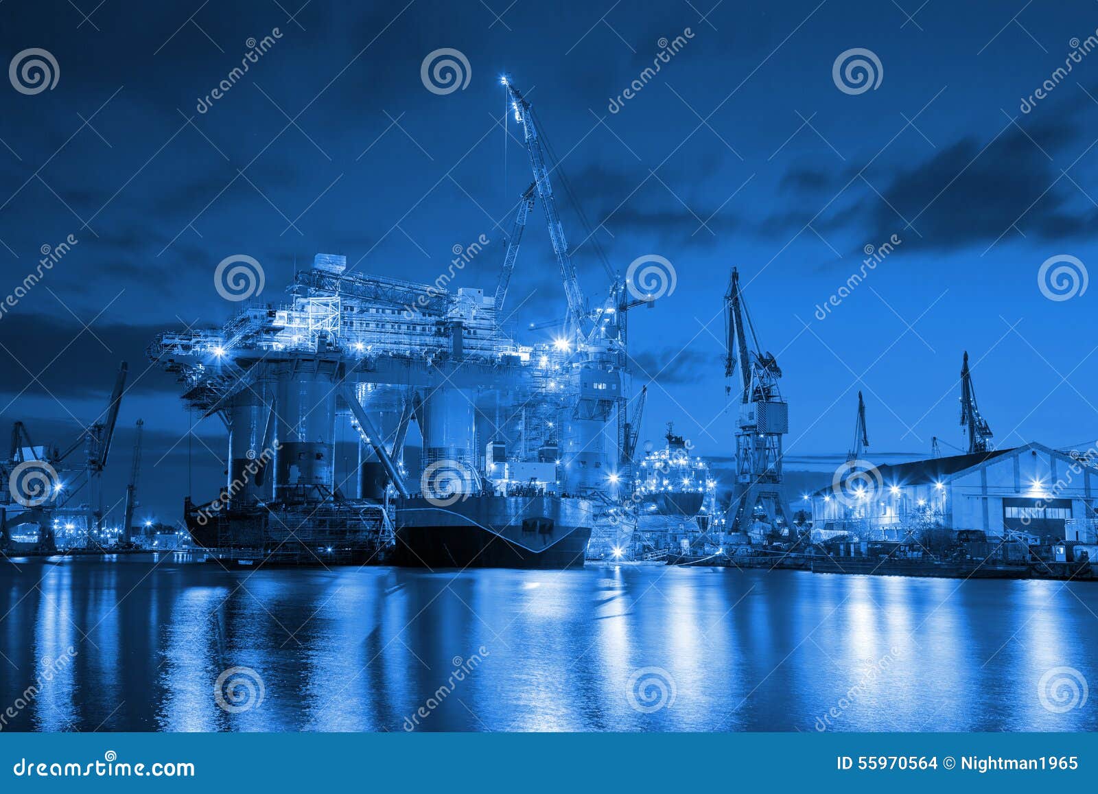 Shipyard stock photo. Image of platform, port, construction - 55970564