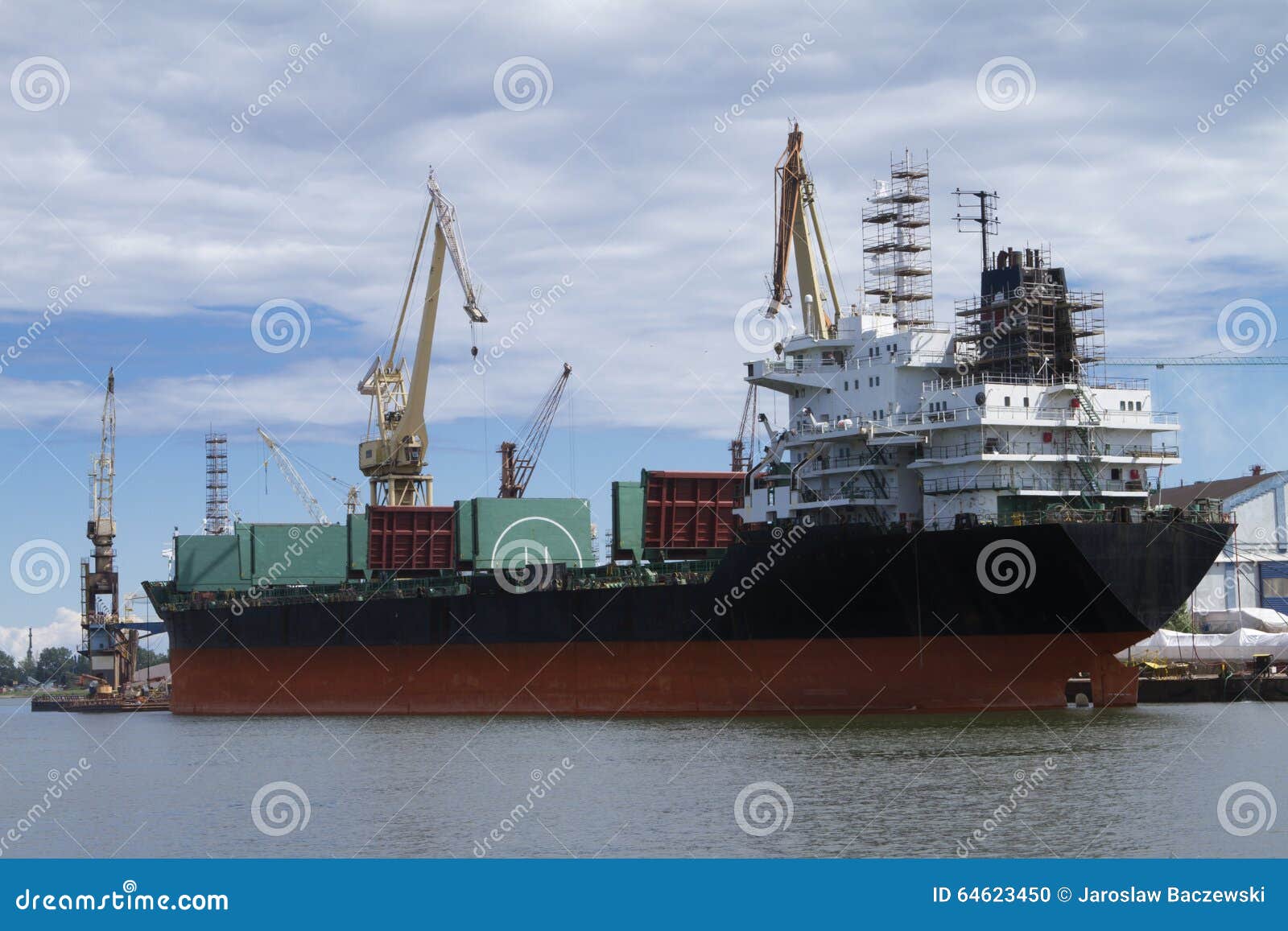 Shipyard stock photo. Image of boat, building, shipping - 64623450