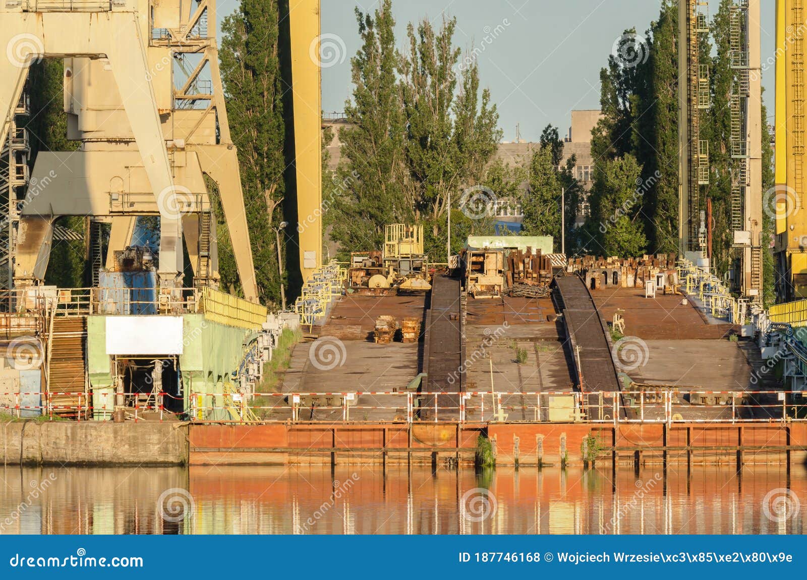 SHIPBUILDING SLIPWAY stock photo. Image of industry - 187746168