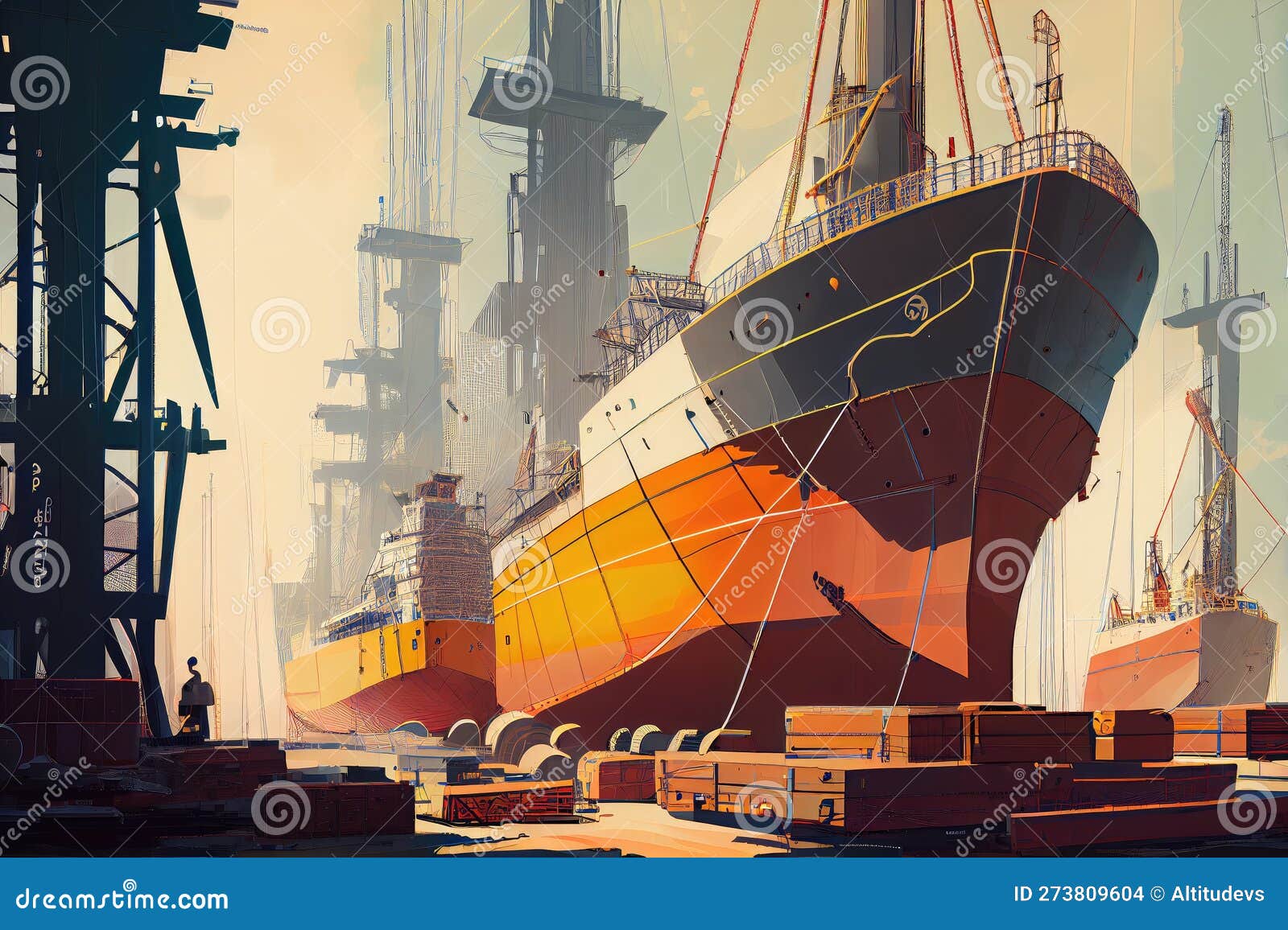 The Set Of Stages Of Construction Of Fish House Isolated On White ...