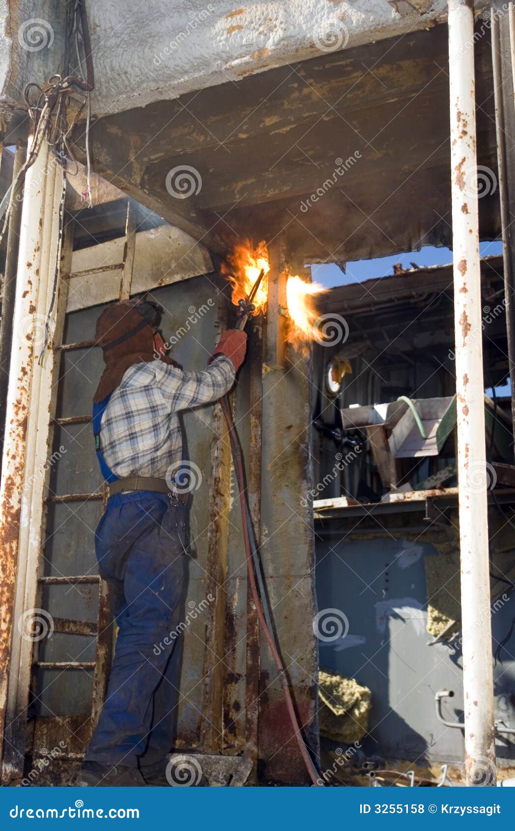 Shipyard welder stock photo. Image of ironworker, industrial - 3255158