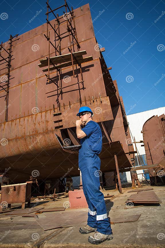 Shipyard workers stock image. Image of occupation, foreman - 30683723